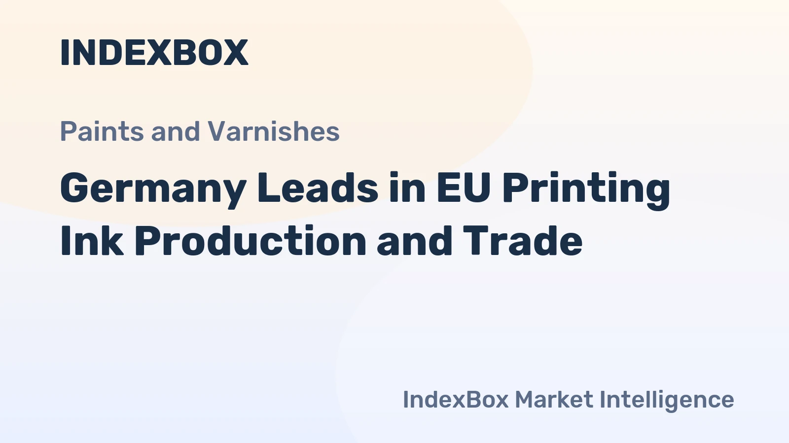 Germany Leads in EU Printing Ink Production and Trade