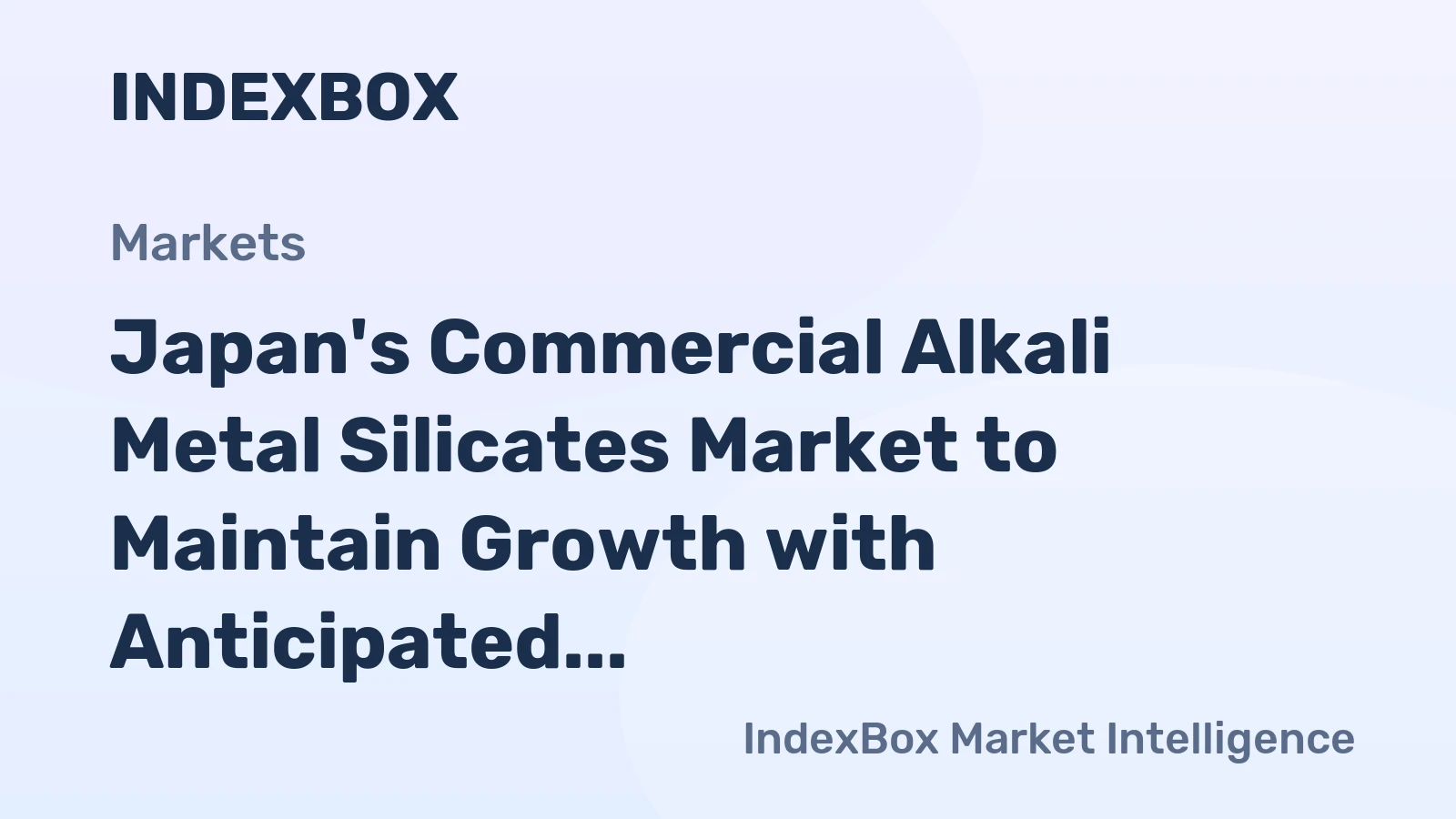 Japan's Commercial Alkali Metal Silicates Market to Maintain Growth with Anticipated CAGR of +0.1% from 2024 to 2035