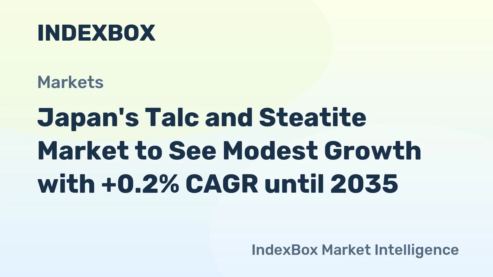 Japan's Talc and Steatite Market to See Modest Growth with +0.2% CAGR until 2035