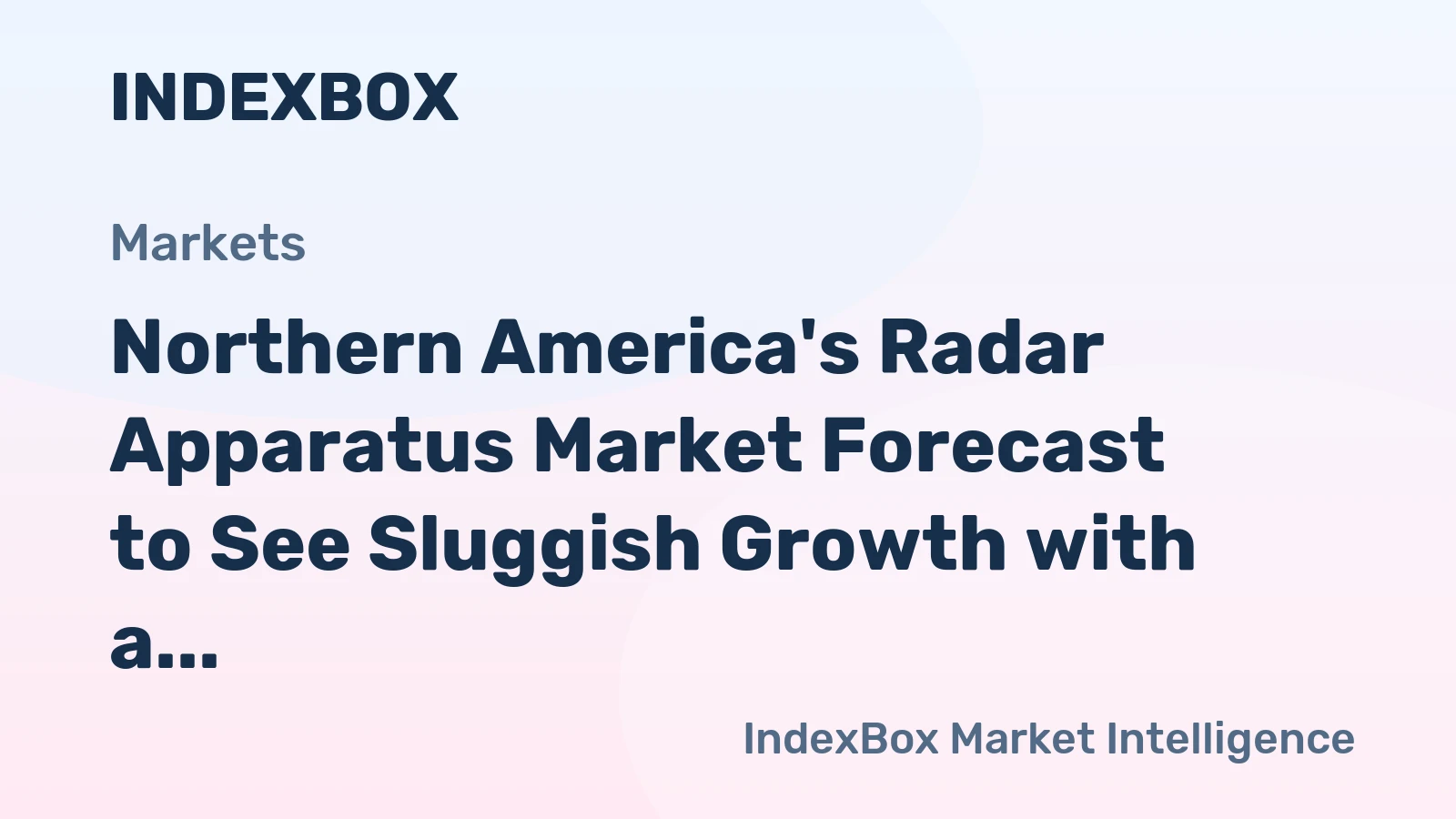 Northern America's Radar Apparatus Market Forecast to See Sluggish Growth with a +0.2% Volume CAGR
