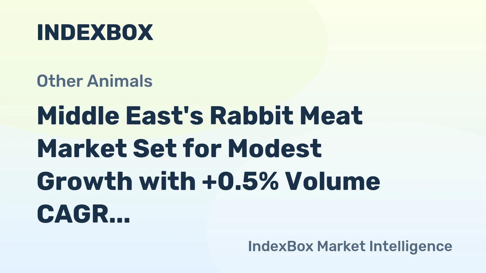 Middle East's Rabbit Meat Market Set for Modest Growth with +0.5% Volume CAGR