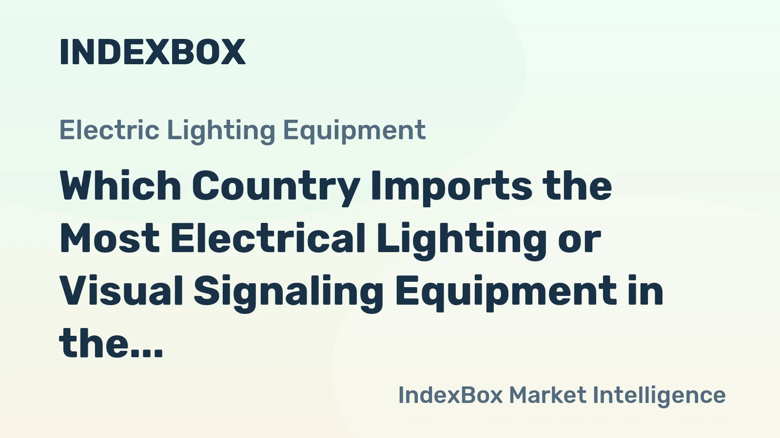 Which Country Imports the Most Electrical Lighting or Visual Signaling Equipment in the World?