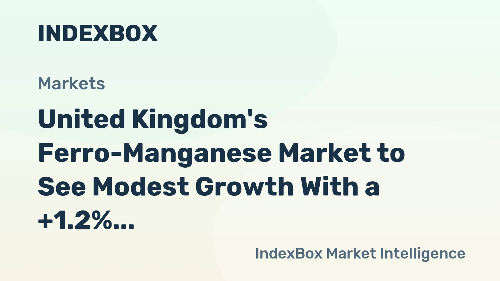 United Kingdom's Ferro-Manganese Market to See Modest Growth With a +1.2% Volume CAGR Through 2035