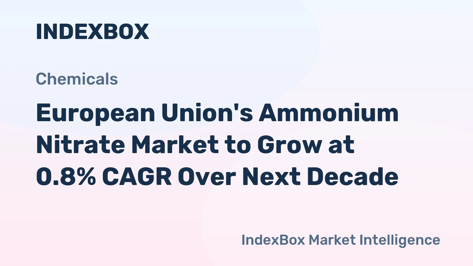 European Union's Ammonium Nitrate Market to Grow at 0.8% CAGR Over Next Decade