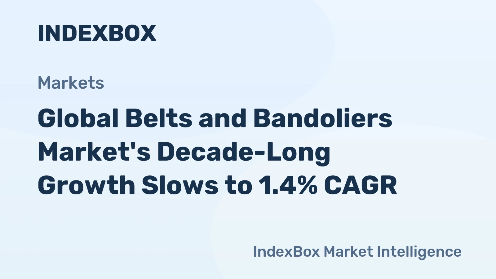 Global Belts and Bandoliers Market's Decade-Long Growth Slows to 1.4% CAGR