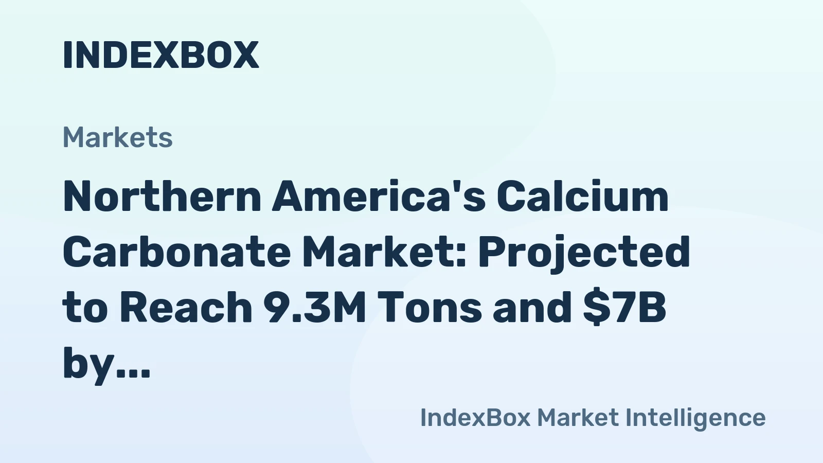 Northern America's Calcium Carbonate Market: Projected to Reach 9.3M Tons and $7B by 2035
