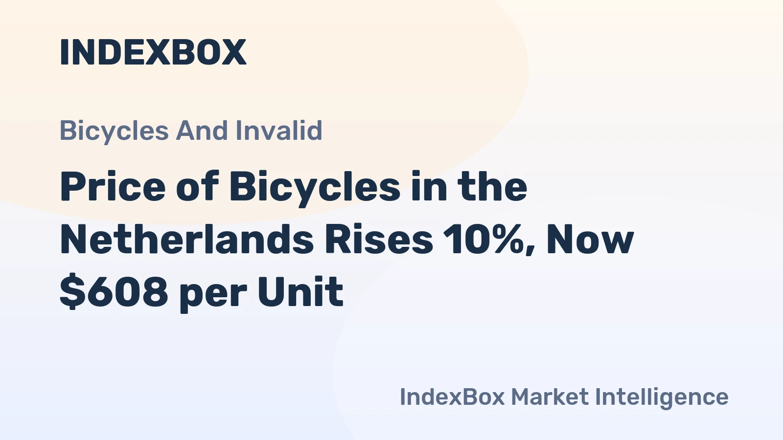 Price of Bicycles in the Netherlands Rises 10%, Now $608 per Unit