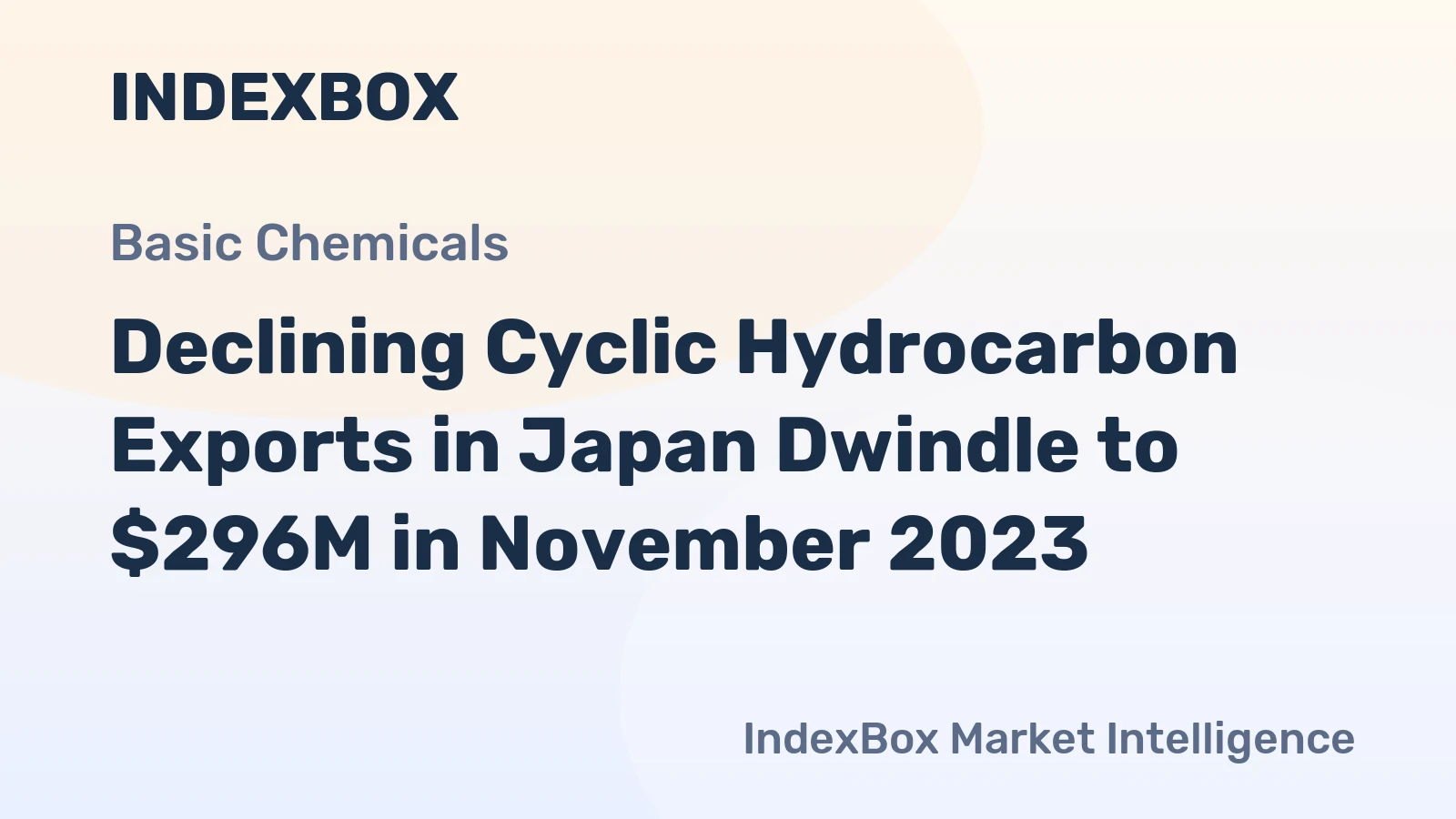 Declining Cyclic Hydrocarbon Exports in Japan Dwindle to $296M in November 2023