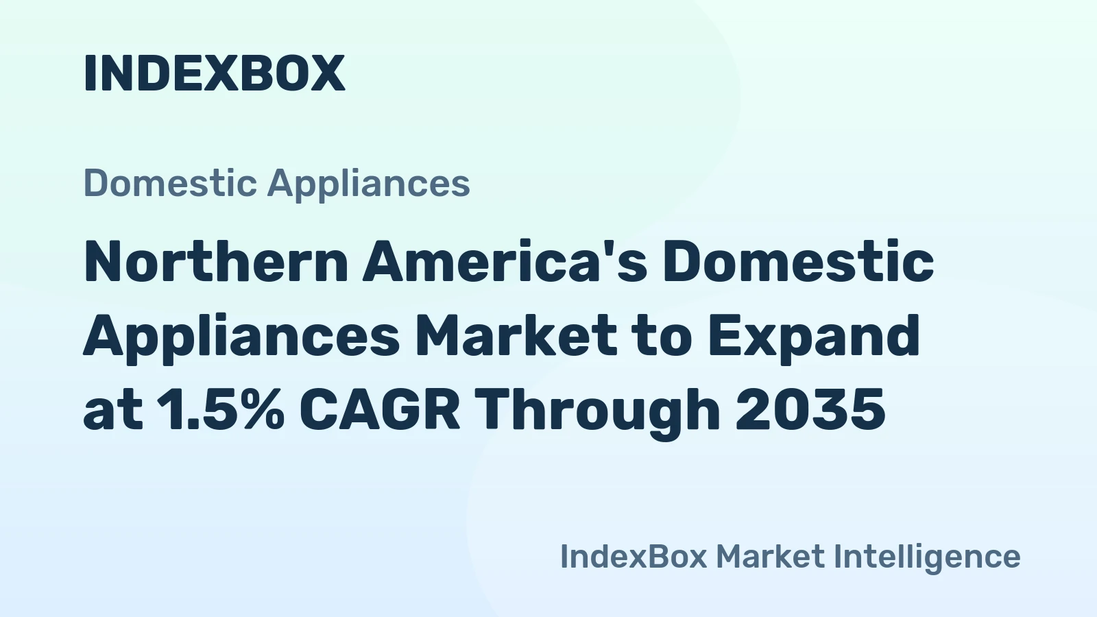 Northern America's Domestic Appliances Market to Expand at 1.5% CAGR Through 2035
