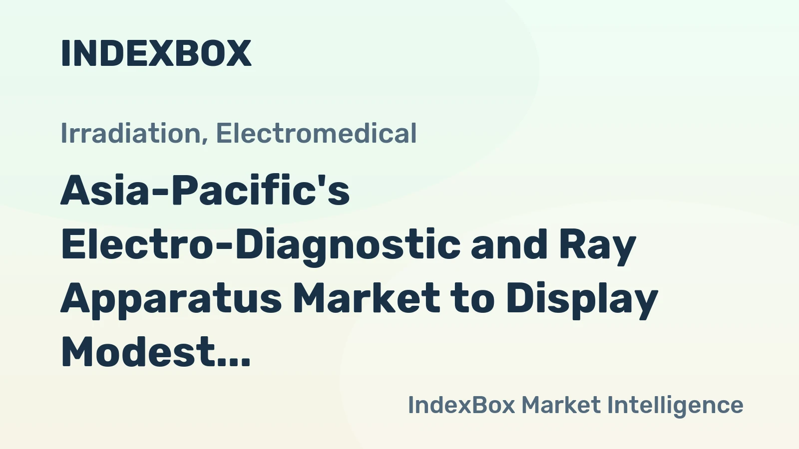 Asia-Pacific's Electro-Diagnostic and Ray Apparatus Market to Display Modest Growth with +1.1% CAGR by 2035