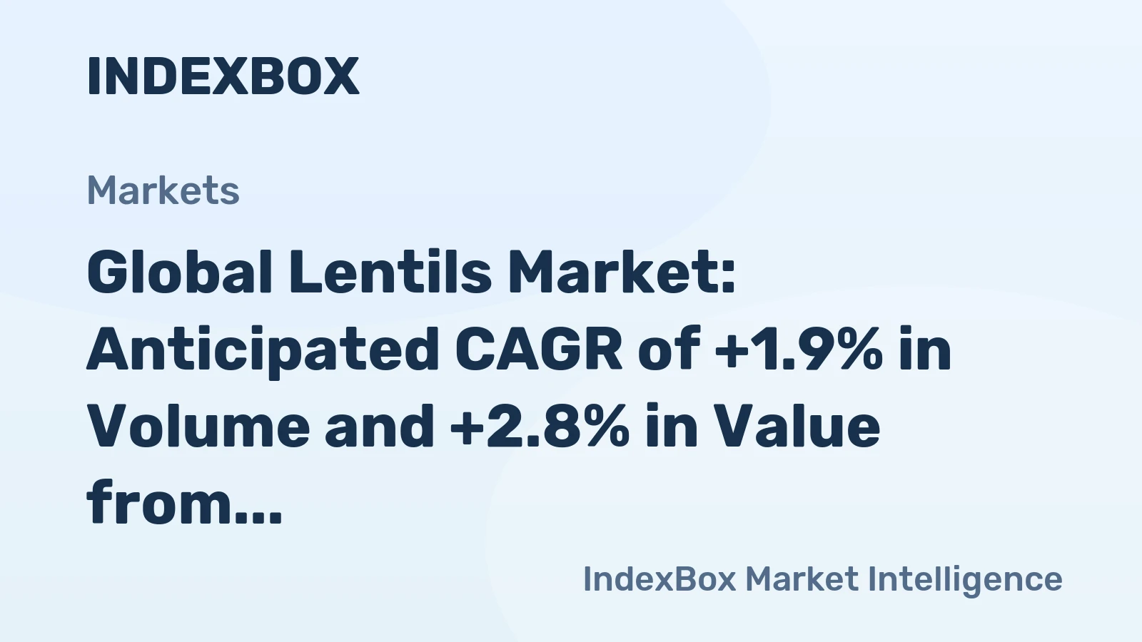 Global Lentils Market: Anticipated CAGR of +1.9% in Volume and +2.8% in Value from 2024 to 2035
