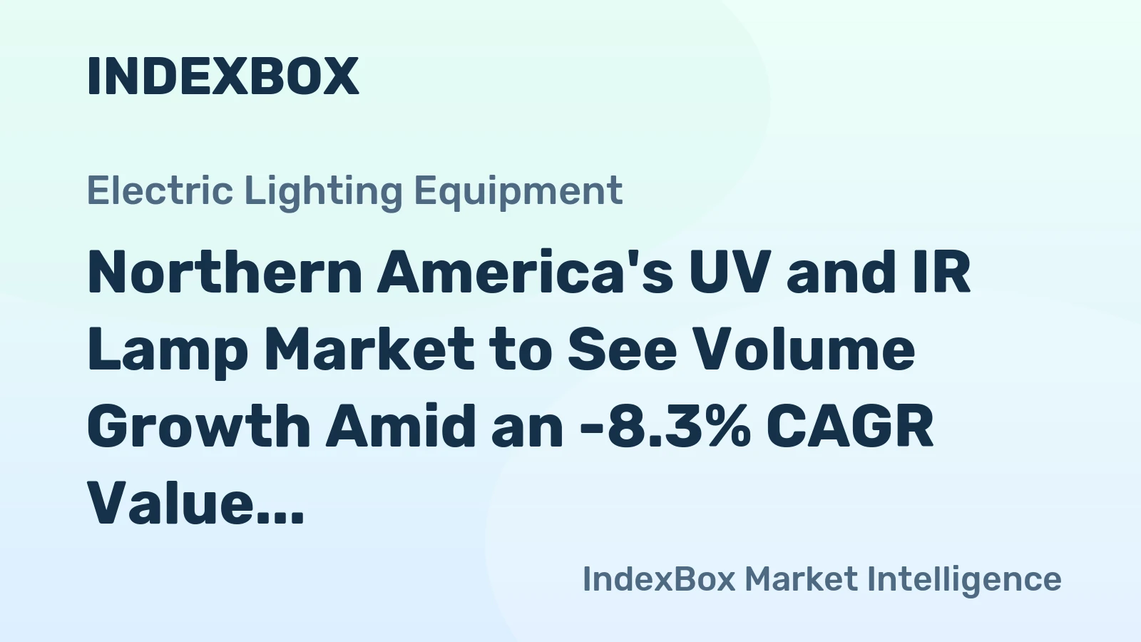 Northern America's UV and IR Lamp Market to See Volume Growth Amid an -8.3% CAGR Value Decline