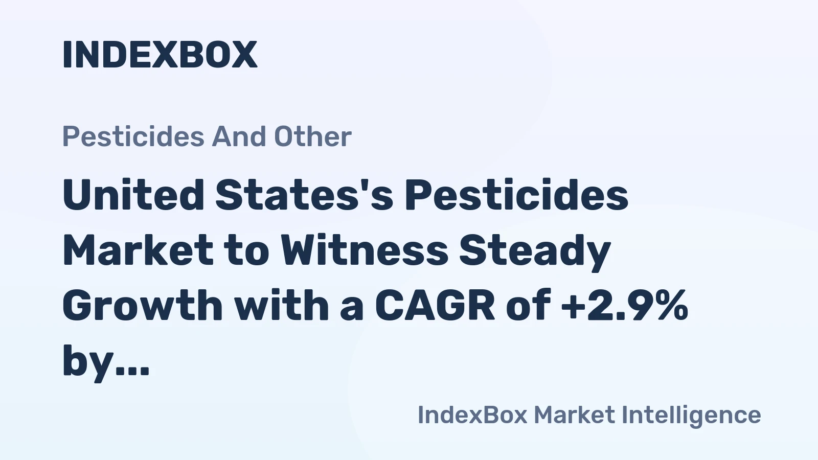 United States's Pesticides Market to Witness Steady Growth with a CAGR of +2.9% by 2035