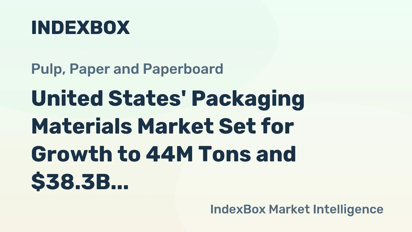 United States' Packaging Materials Market Set for Growth to 44M Tons and $38.3B