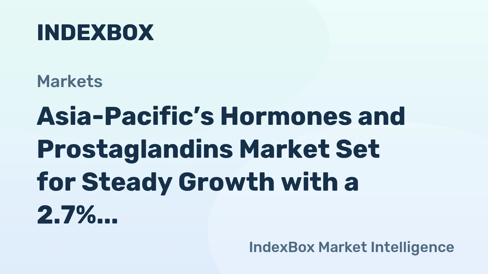 Asia-Pacific’s Hormones and Prostaglandins Market Set for Steady Growth with a 2.7% CAGR in Value