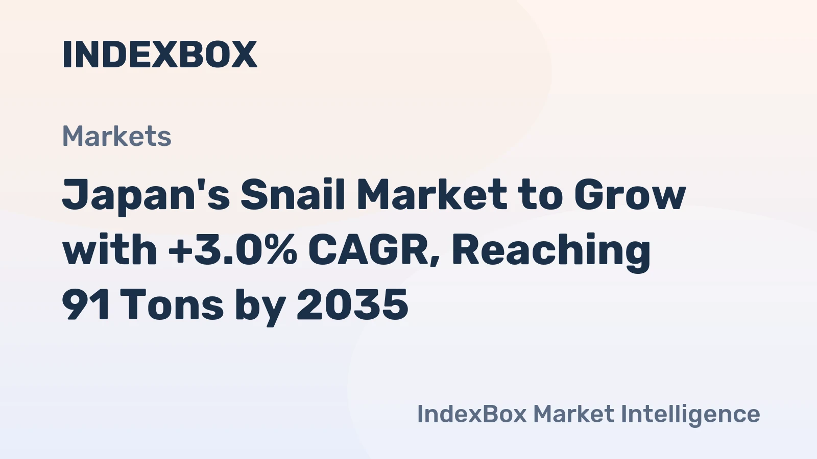 Japan's Snail Market to Grow with +3.0% CAGR, Reaching 91 Tons by 2035