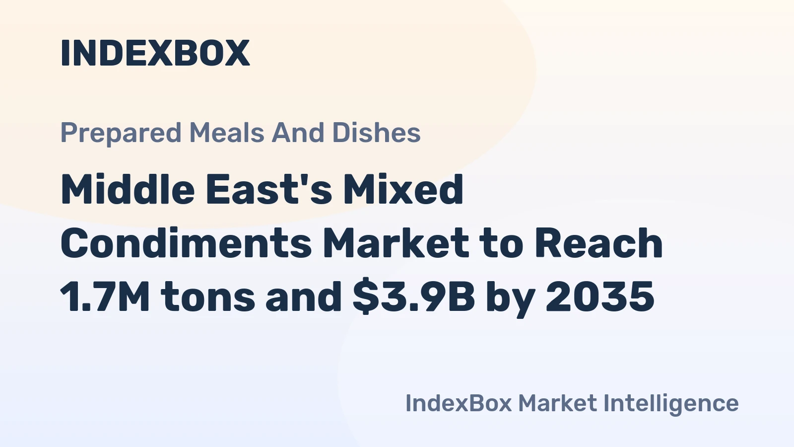 Middle East's Mixed Condiments Market to Reach 1.7M tons and $3.9B by 2035