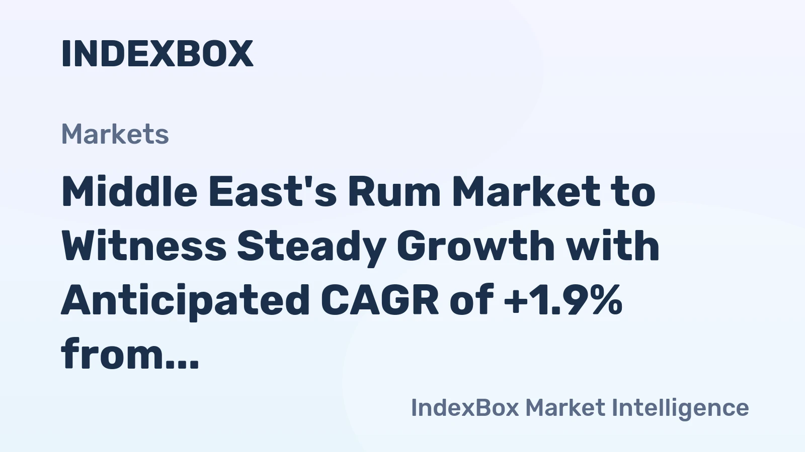 Middle East's Rum Market to Witness Steady Growth with Anticipated CAGR of +1.9% from 2024 to 2035
