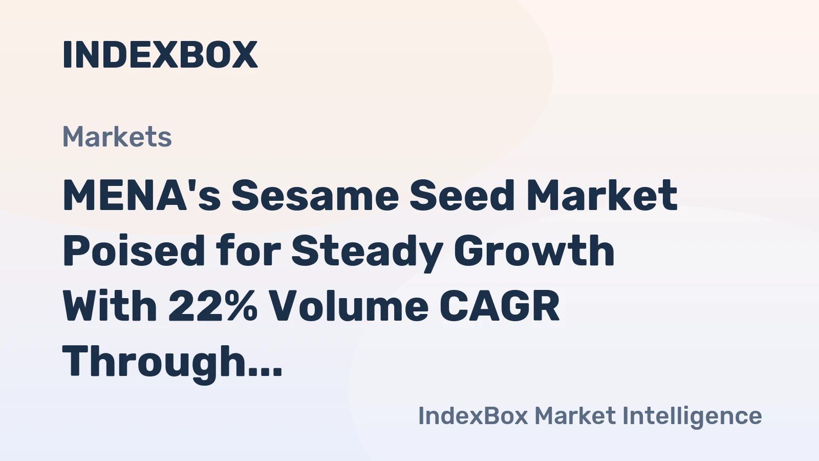 MENA's Sesame Seed Market Poised for Steady Growth With 22% Volume CAGR Through 2035