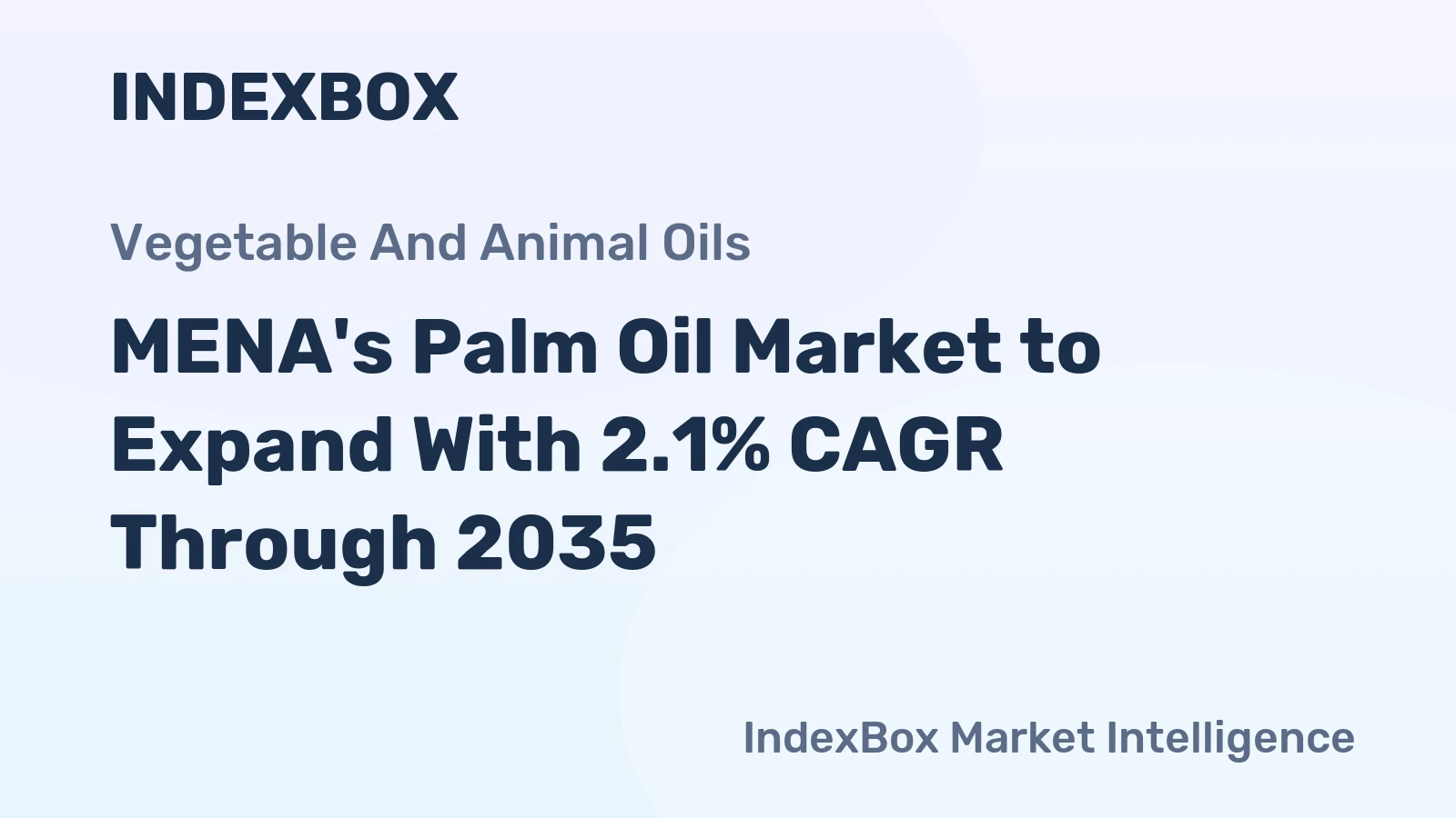 MENA's Palm Oil Market to Expand With 2.1% CAGR Through 2035