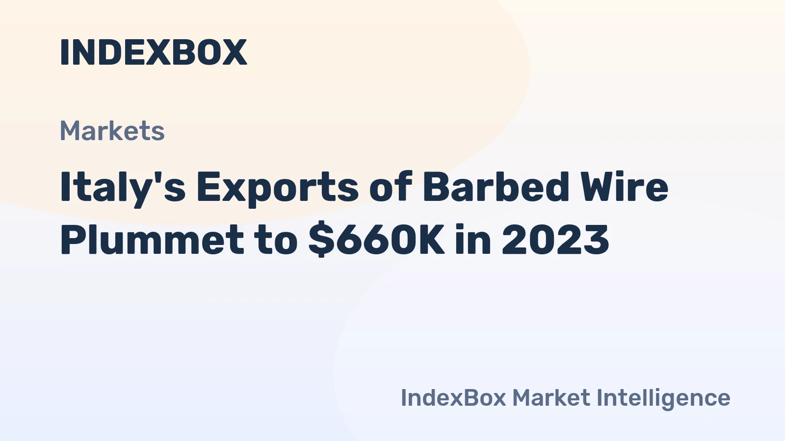Italy's Exports of Barbed Wire Plummet to $660K in 2023