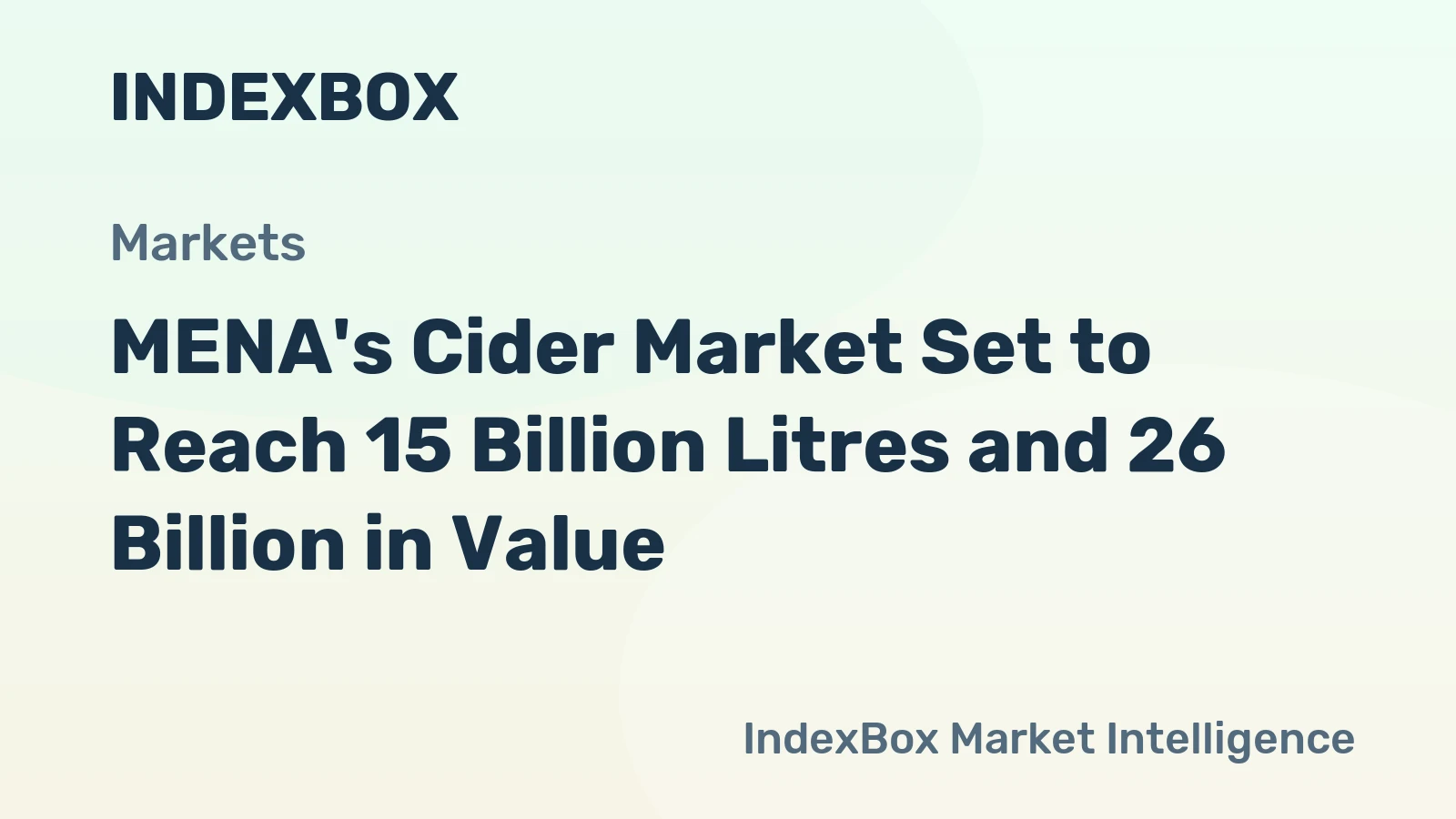 MENA's Cider Market Set to Reach 15 Billion Litres and 26 Billion in Value