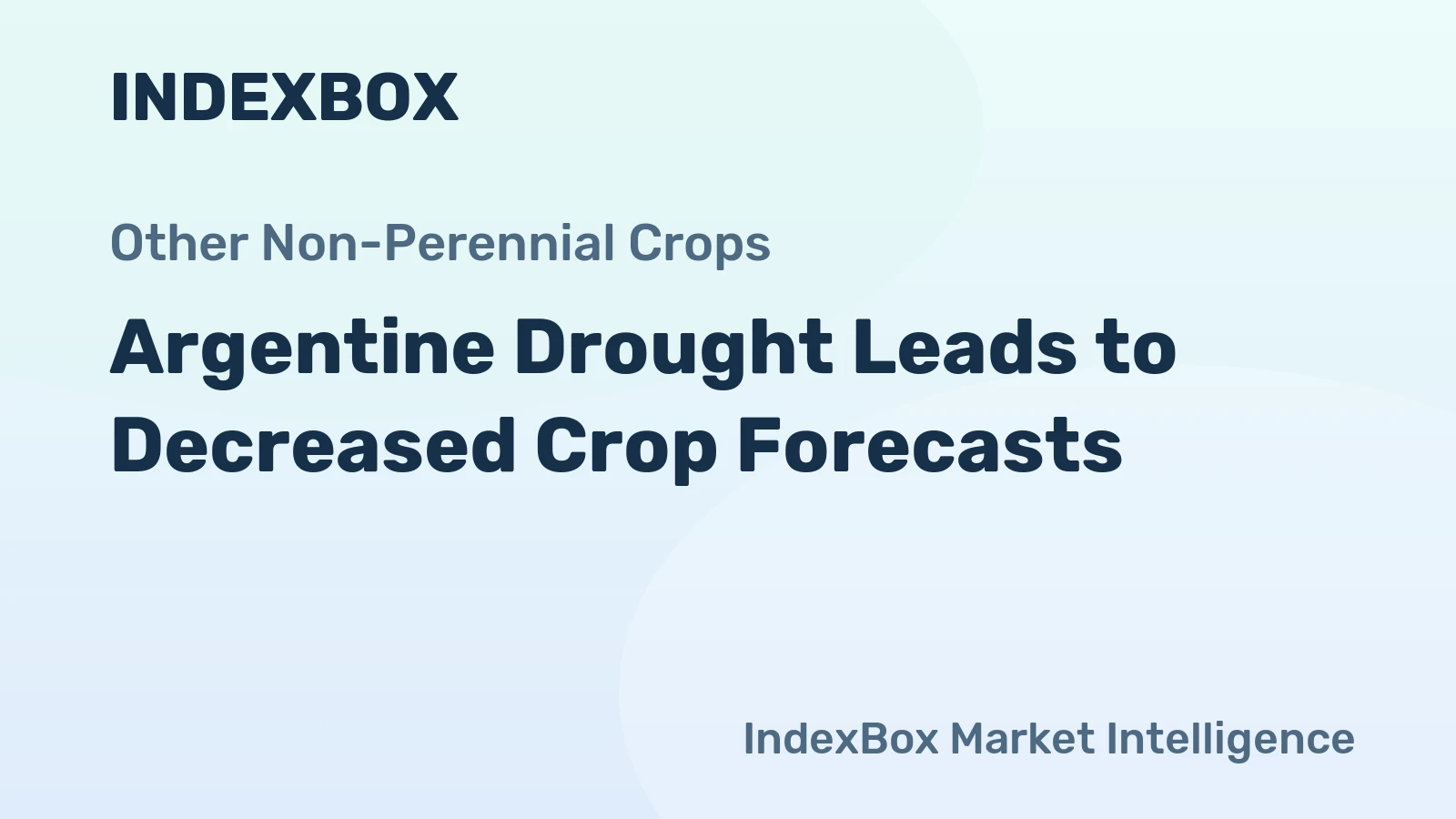 Argentine Drought Leads to Decreased Crop Forecasts