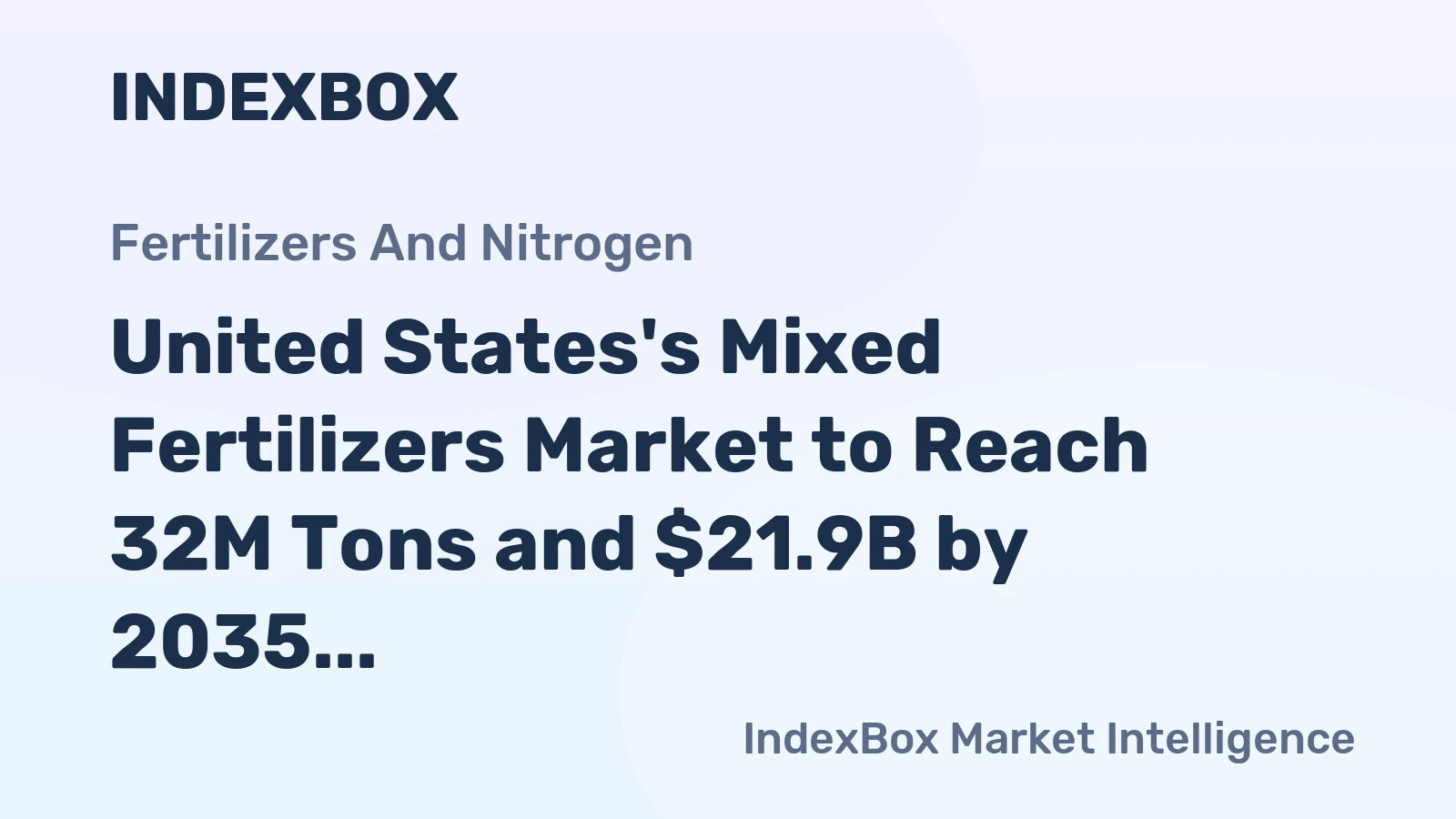 United States's Mixed Fertilizers Market to Reach 32M Tons and $21.9B by 2035, Driven by Increasing Demand