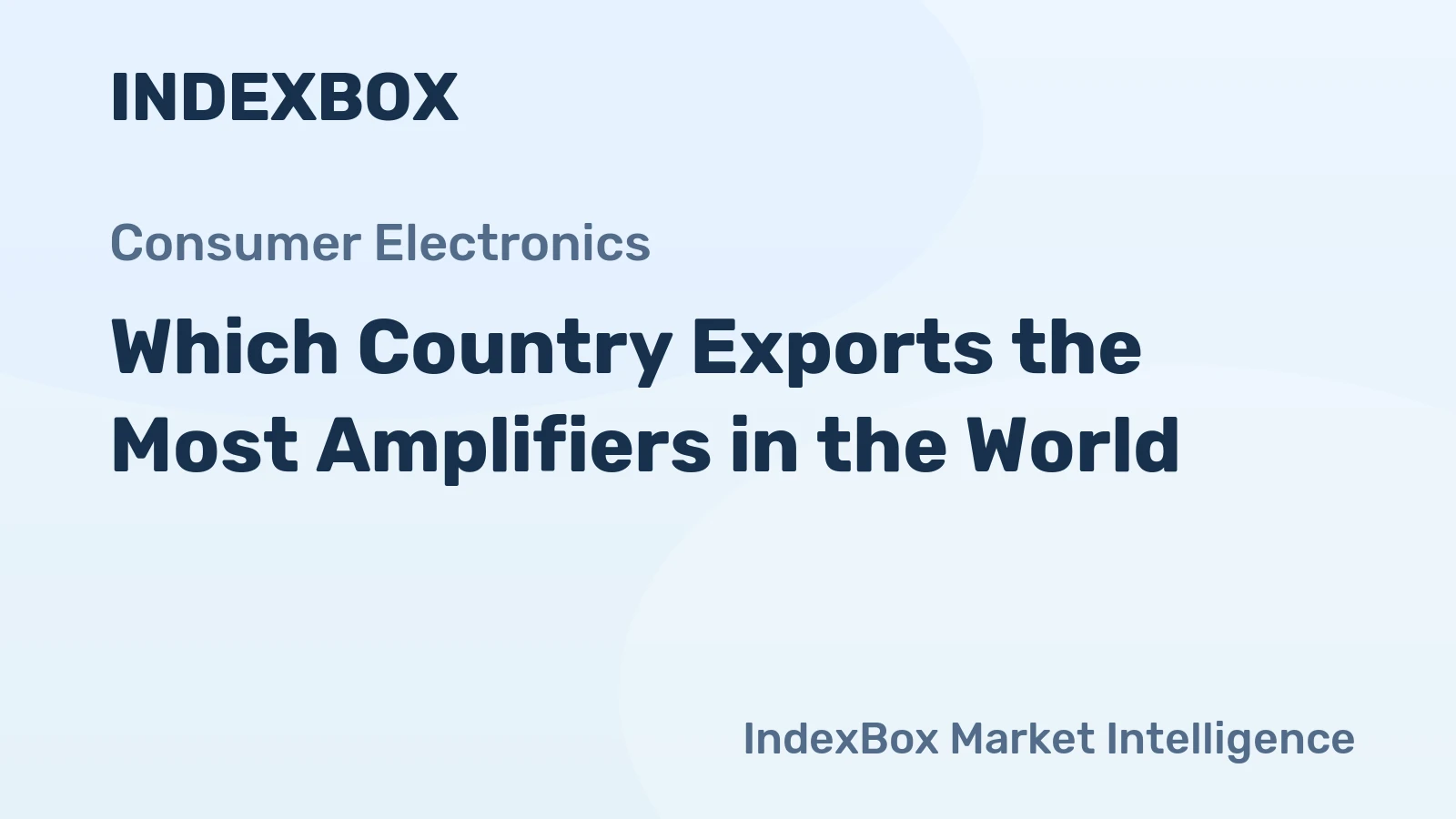 Which Country Exports the Most Amplifiers in the World?