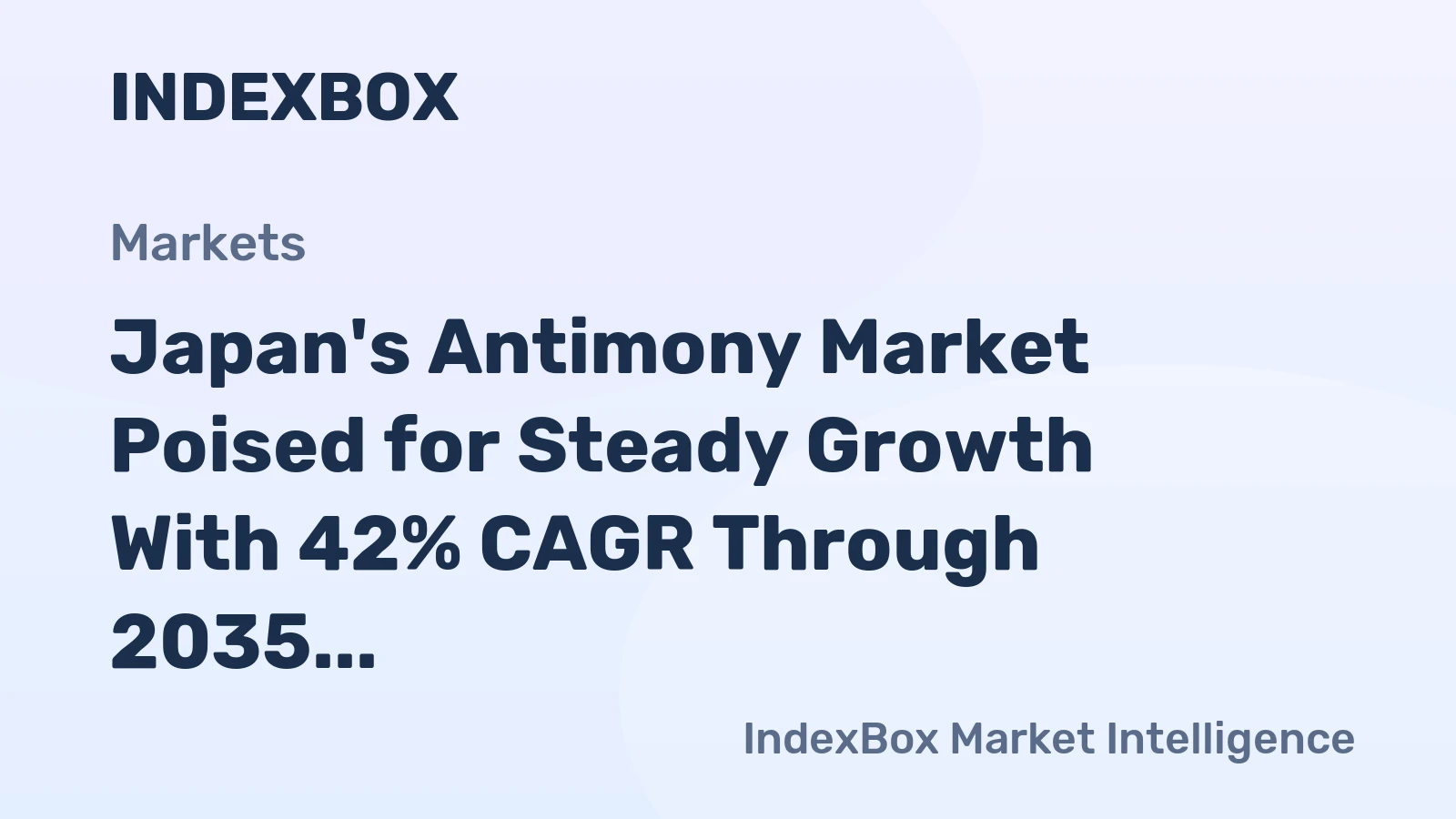 Japan's Antimony Market Poised for Steady Growth With 42% CAGR Through 2035