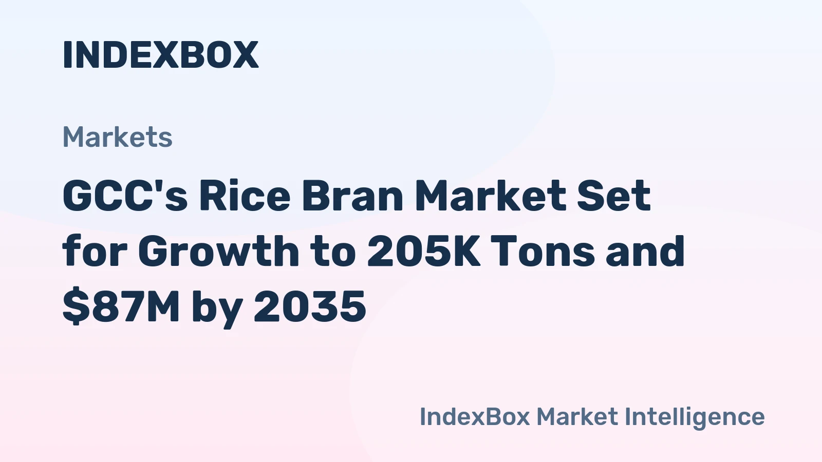 GCC's Rice Bran Market Set for Growth to 205K Tons and $87M by 2035