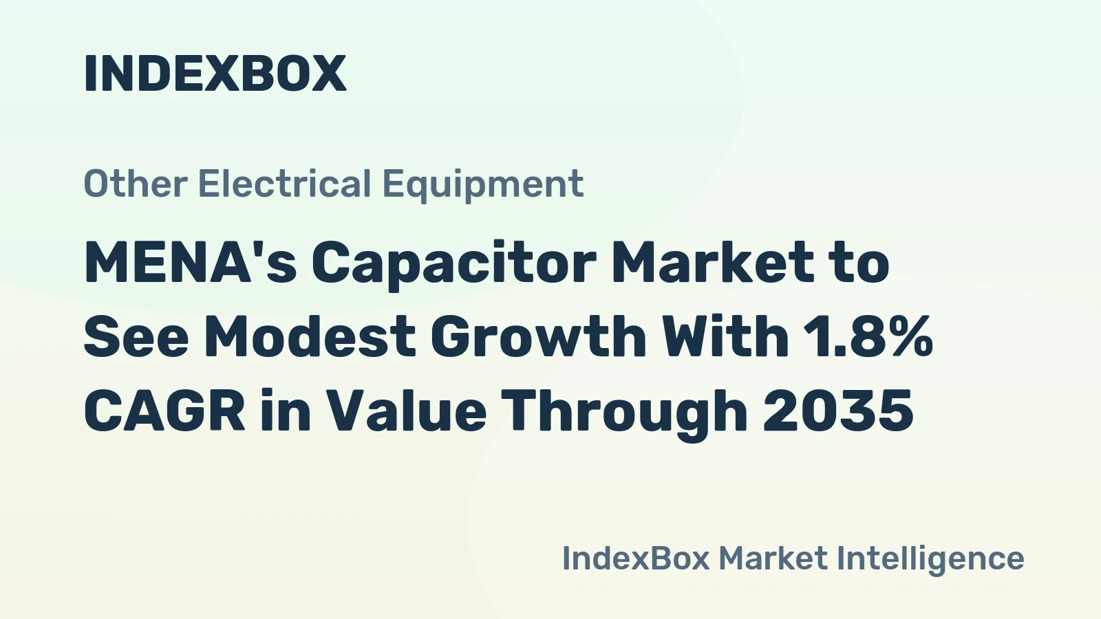 MENA's Capacitor Market to See Modest Growth With 1.8% CAGR in Value Through 2035