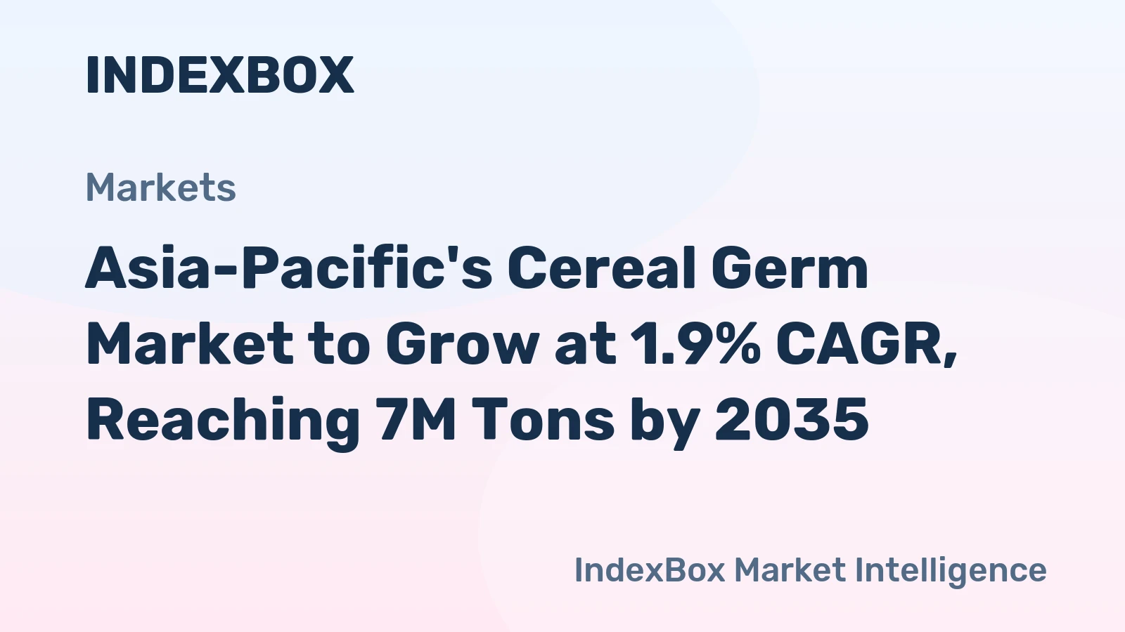 Asia-Pacific's Cereal Germ Market to Grow at 1.9% CAGR, Reaching 7M Tons by 2035