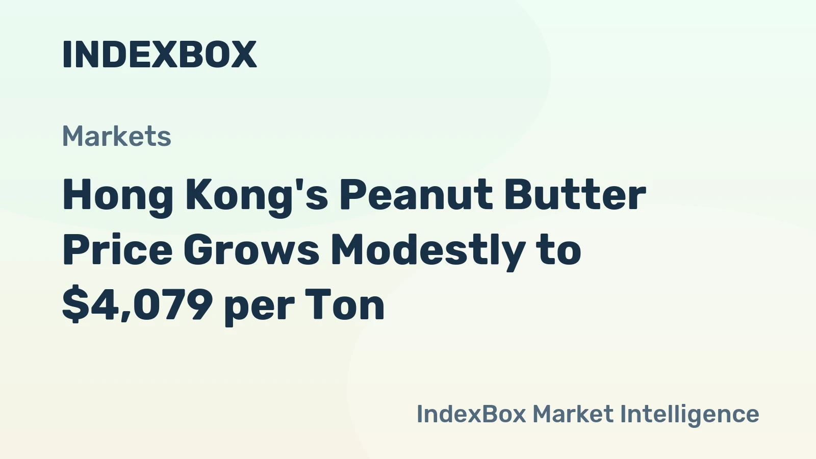 Hong Kong's Peanut Butter Price Grows Modestly to $4,079 per Ton