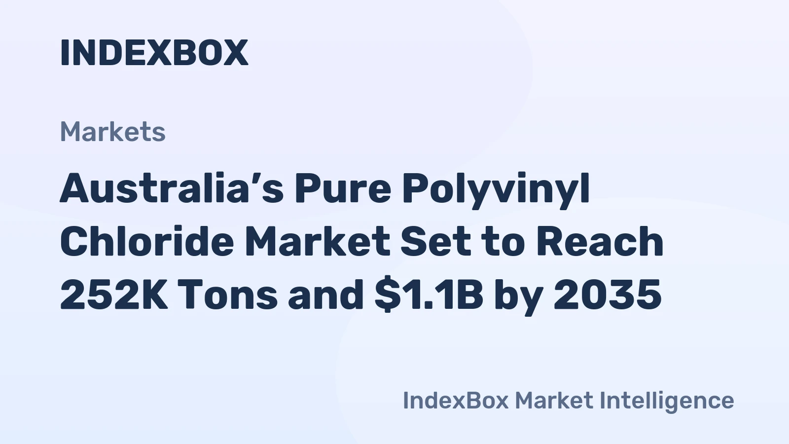 Australia’s Pure Polyvinyl Chloride Market Set to Reach 252K Tons and $1.1B by 2035