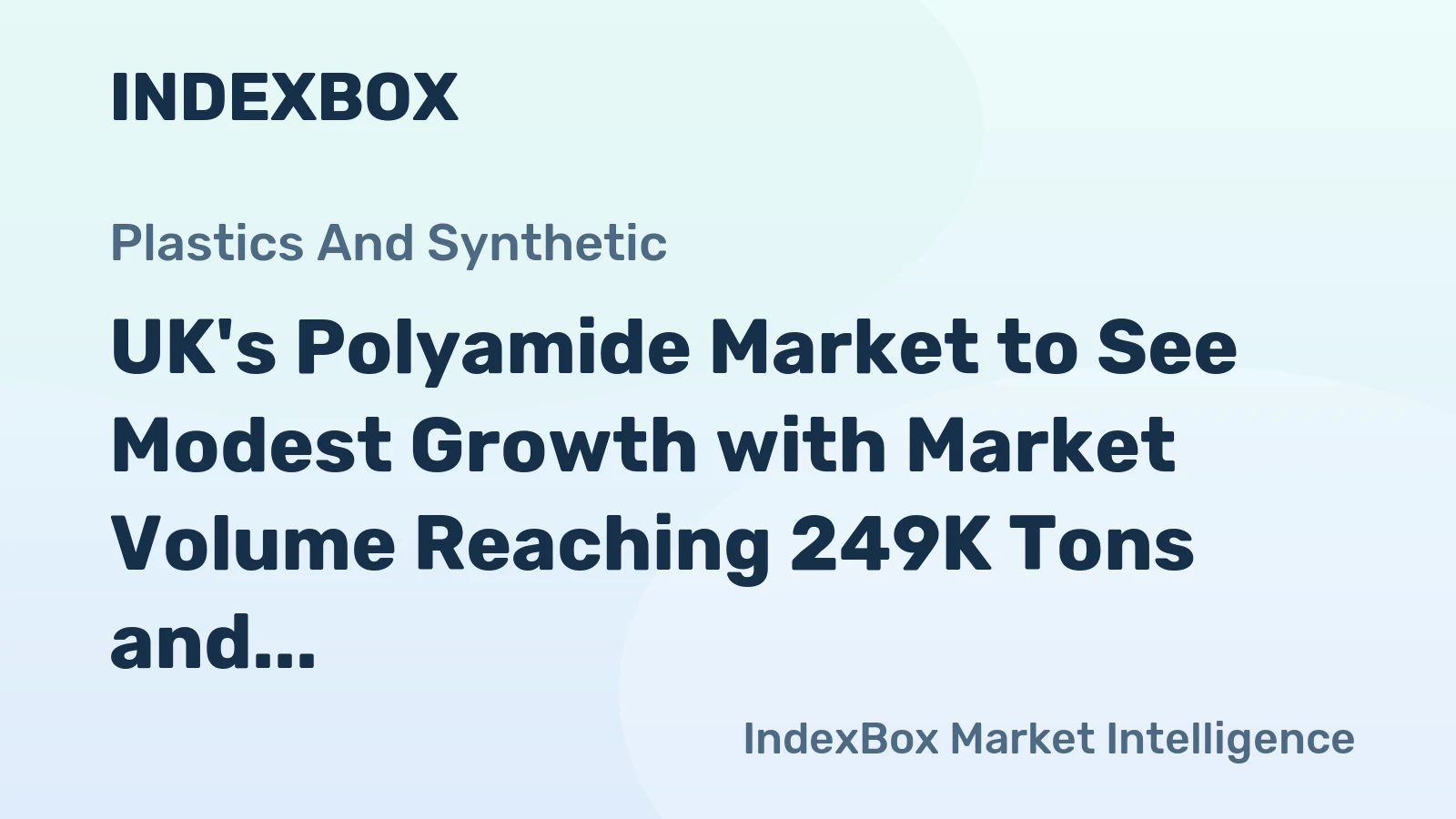 UK's Polyamide Market to See Modest Growth with Market Volume Reaching 249K Tons and Value Reaching $1.6B by 2035