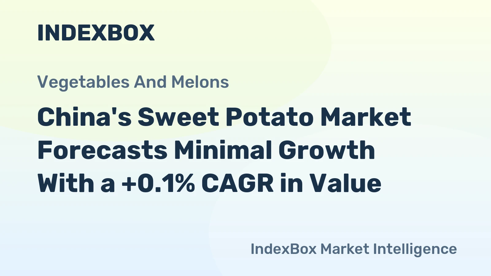 China's Sweet Potato Market Forecasts Minimal Growth With a +0.1% CAGR in Value