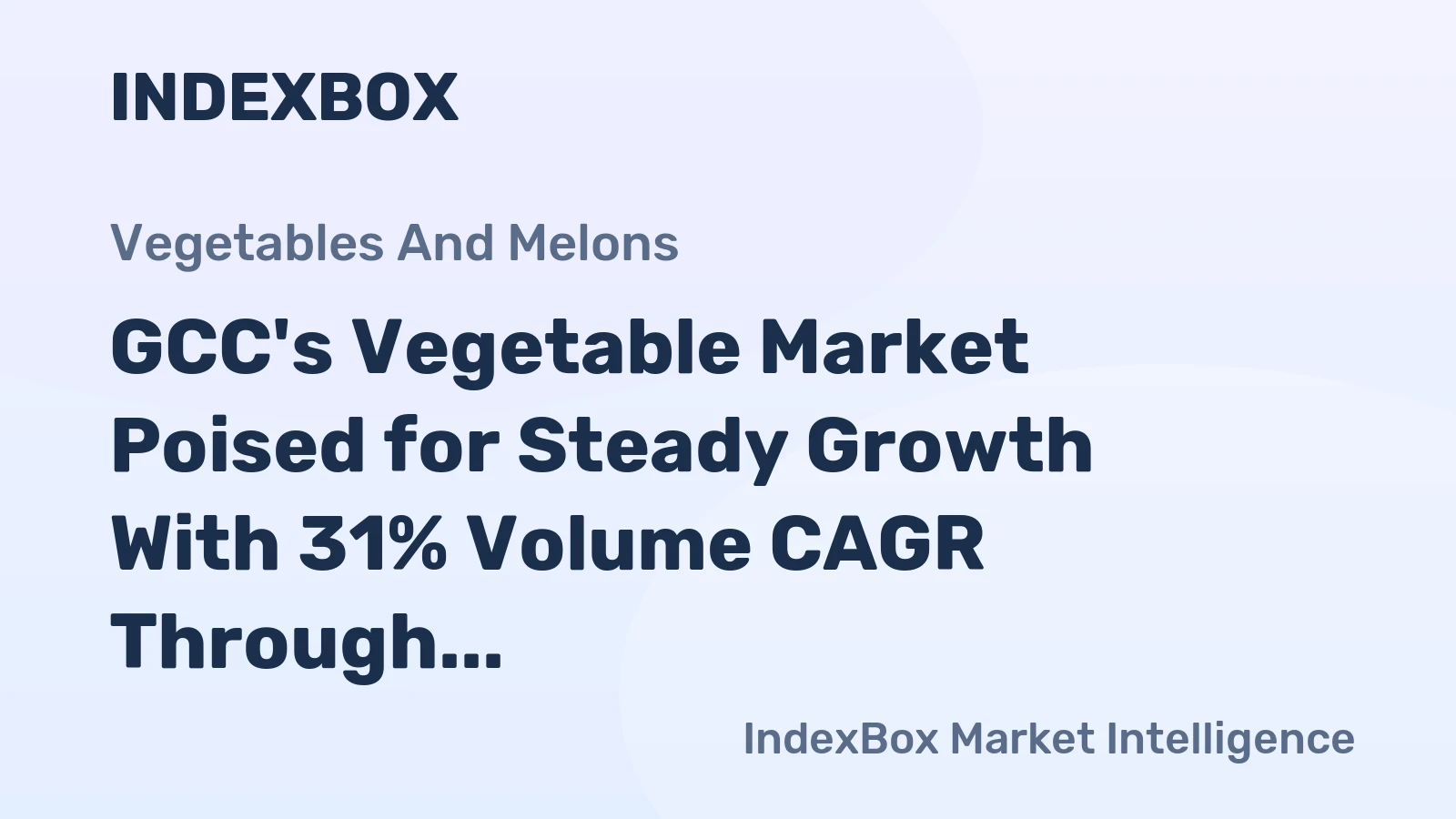 GCC's Vegetable Market Poised for Steady Growth With 31% Volume CAGR Through 2035