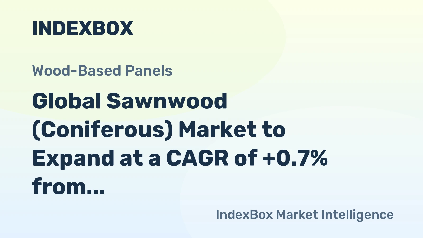 Global Sawnwood (Coniferous) Market to Expand at a CAGR of +0.7% from 2024 to 2035, Reaching 359M Cubic Meters