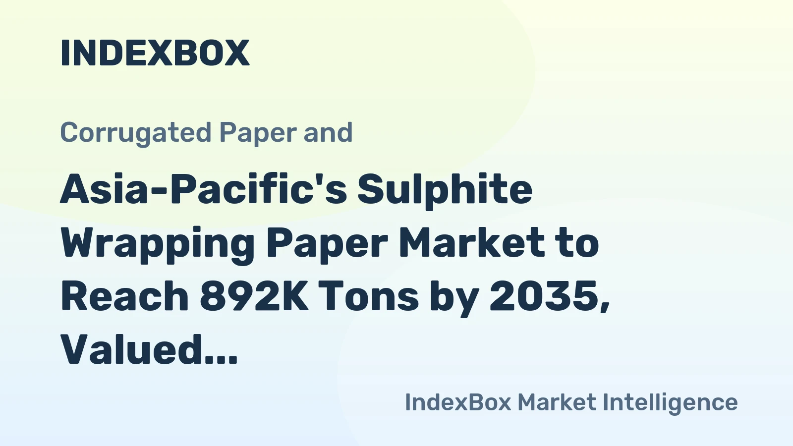 Asia-Pacific's Sulphite Wrapping Paper Market to Reach 892K Tons by 2035, Valued at $1.8B