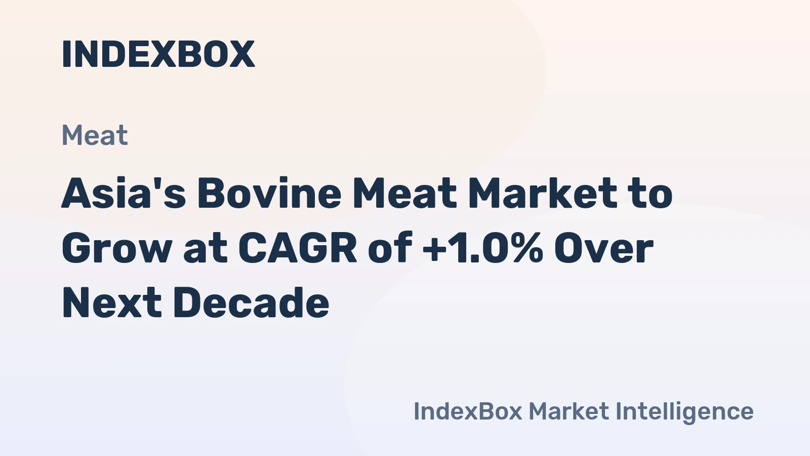 Asia's Bovine Meat Market to Grow at CAGR of +1.0% Over Next Decade