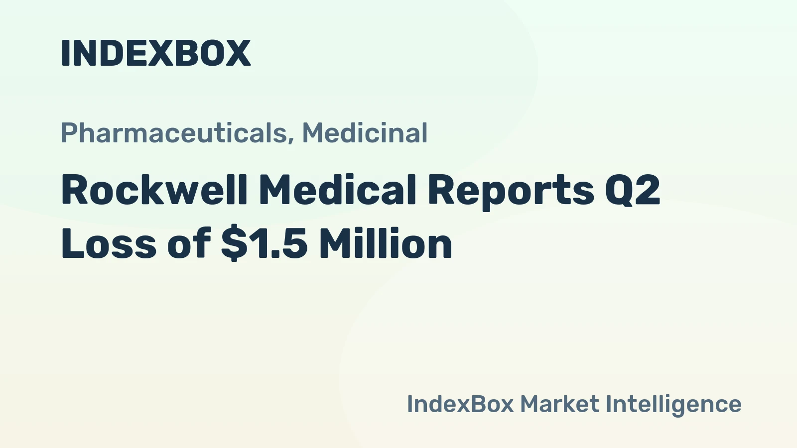 Rockwell Medical Reports Q2 Loss of $1.5 Million