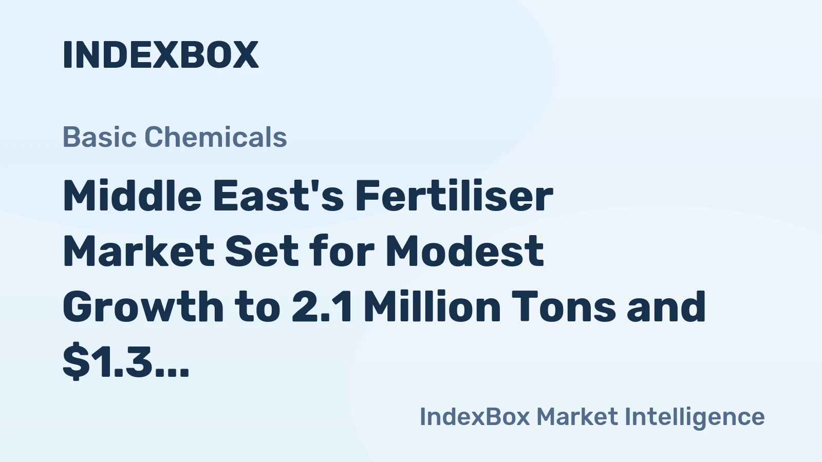 Middle East's Fertiliser Market Set for Modest Growth to 2.1 Million Tons and $1.3 Billion