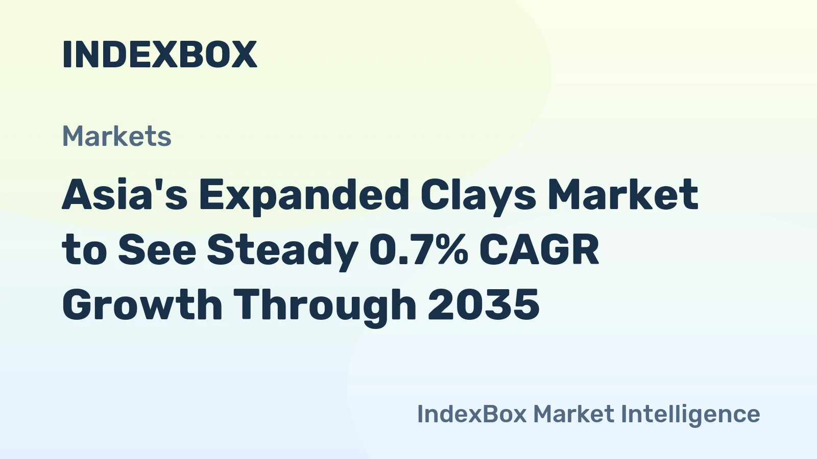 Asia's Expanded Clays Market to See Steady 0.7% CAGR Growth Through 2035