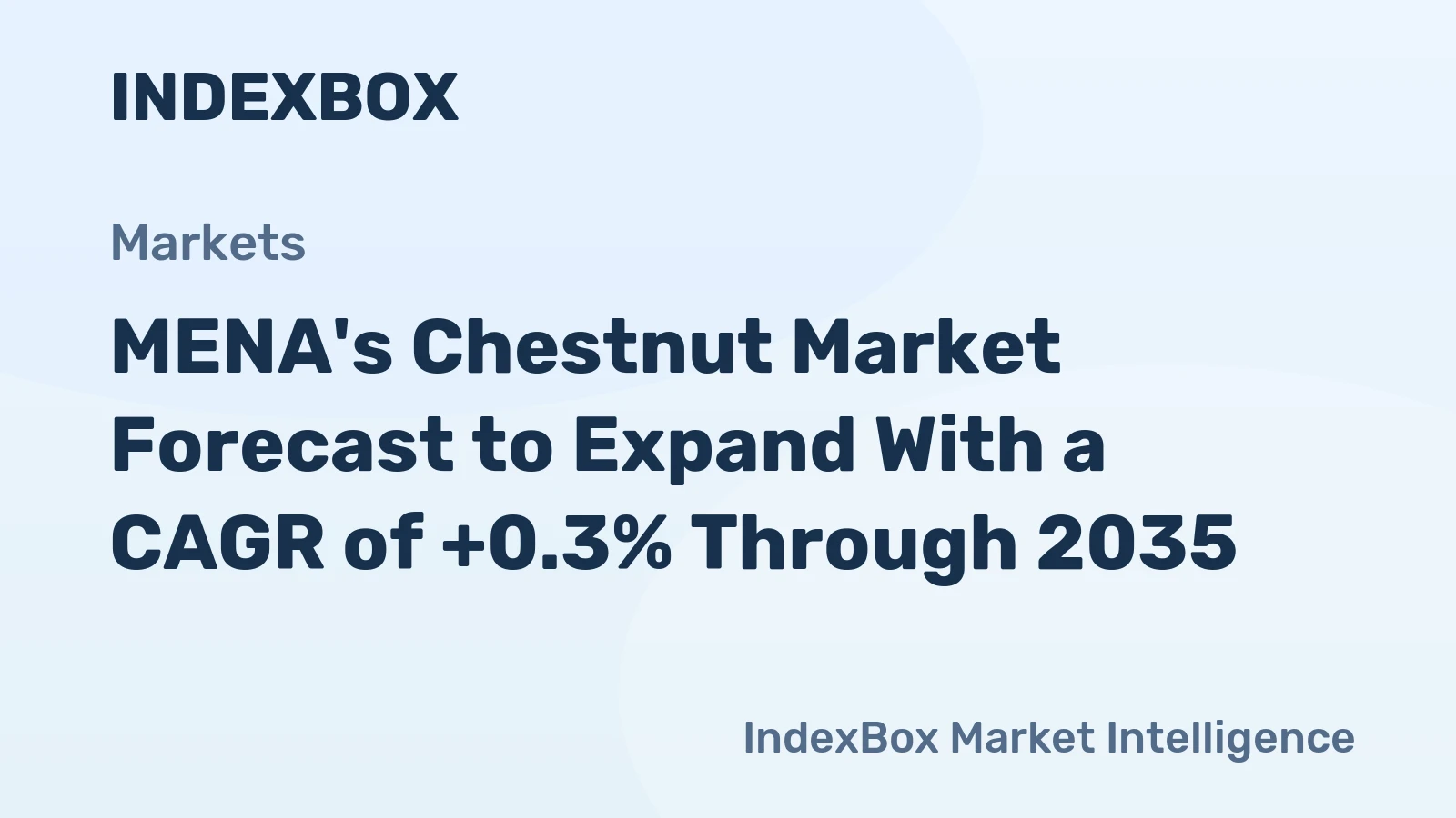 MENA's Chestnut Market Forecast to Expand With a CAGR of +0.3% Through 2035