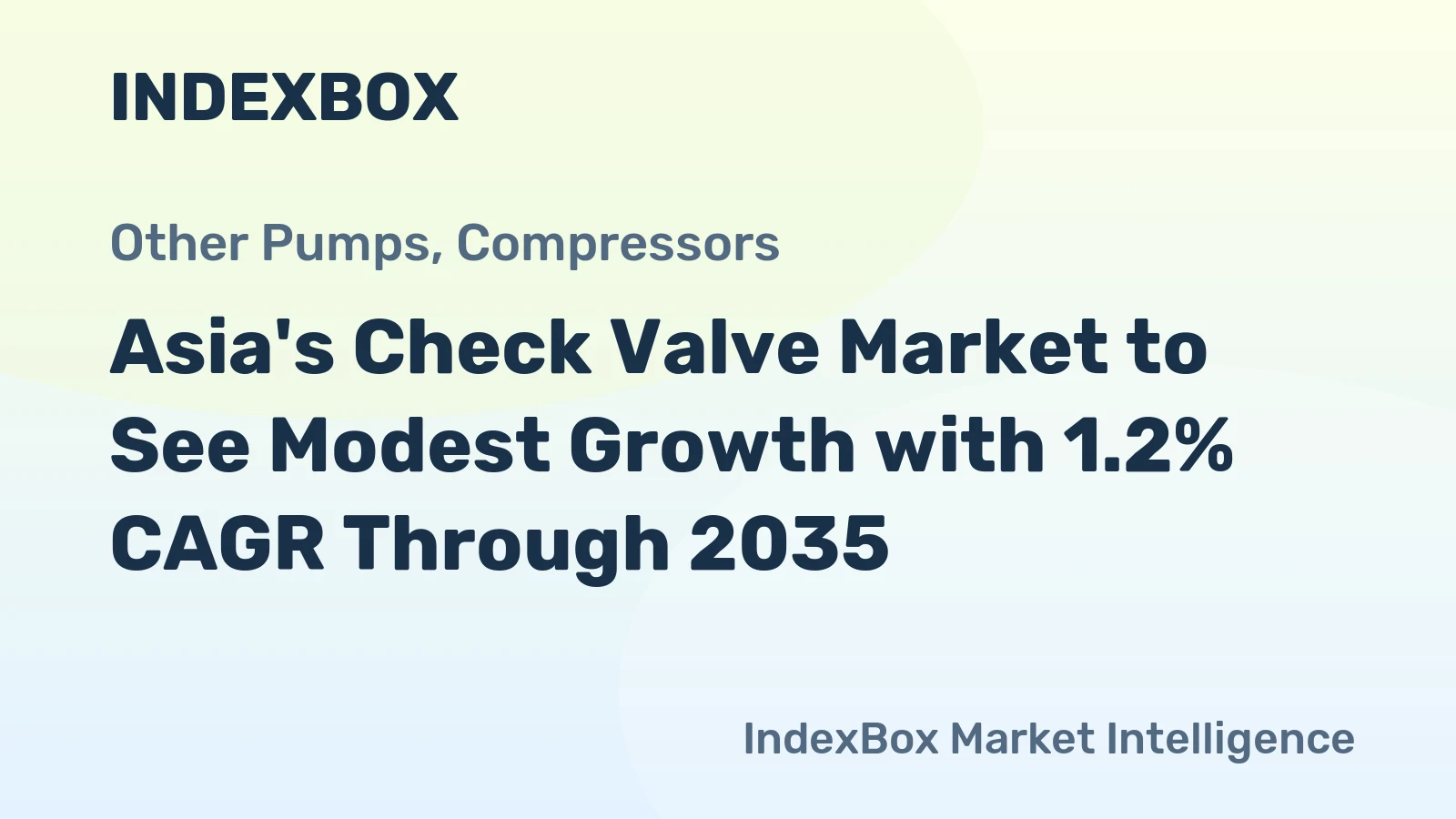 Asia's Check Valve Market to See Modest Growth with 1.2% CAGR Through 2035