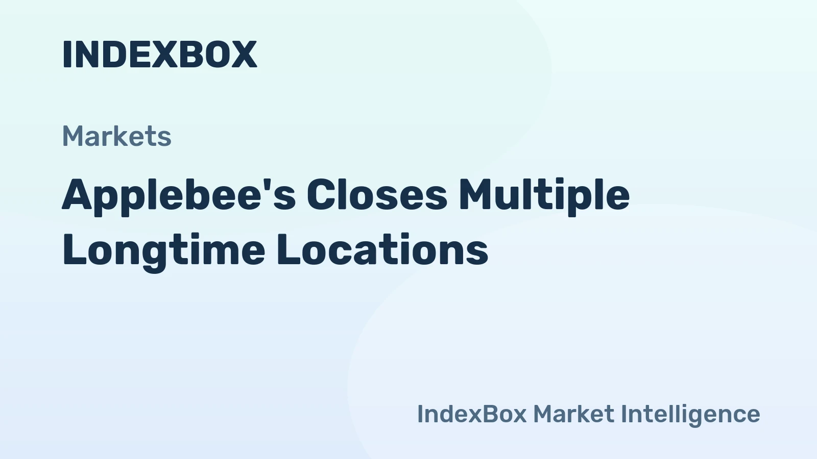 Applebee's Closes Multiple Longtime Locations