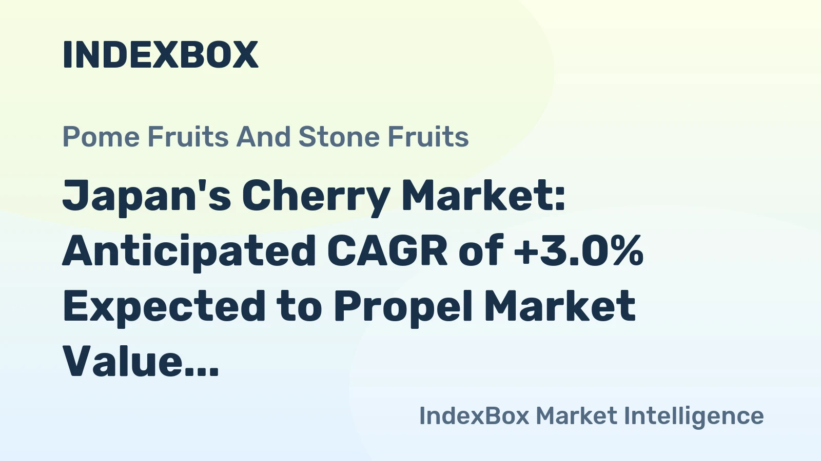 Japan's Cherry Market: Anticipated CAGR of +3.0% Expected to Propel Market Value to $417M by 2035