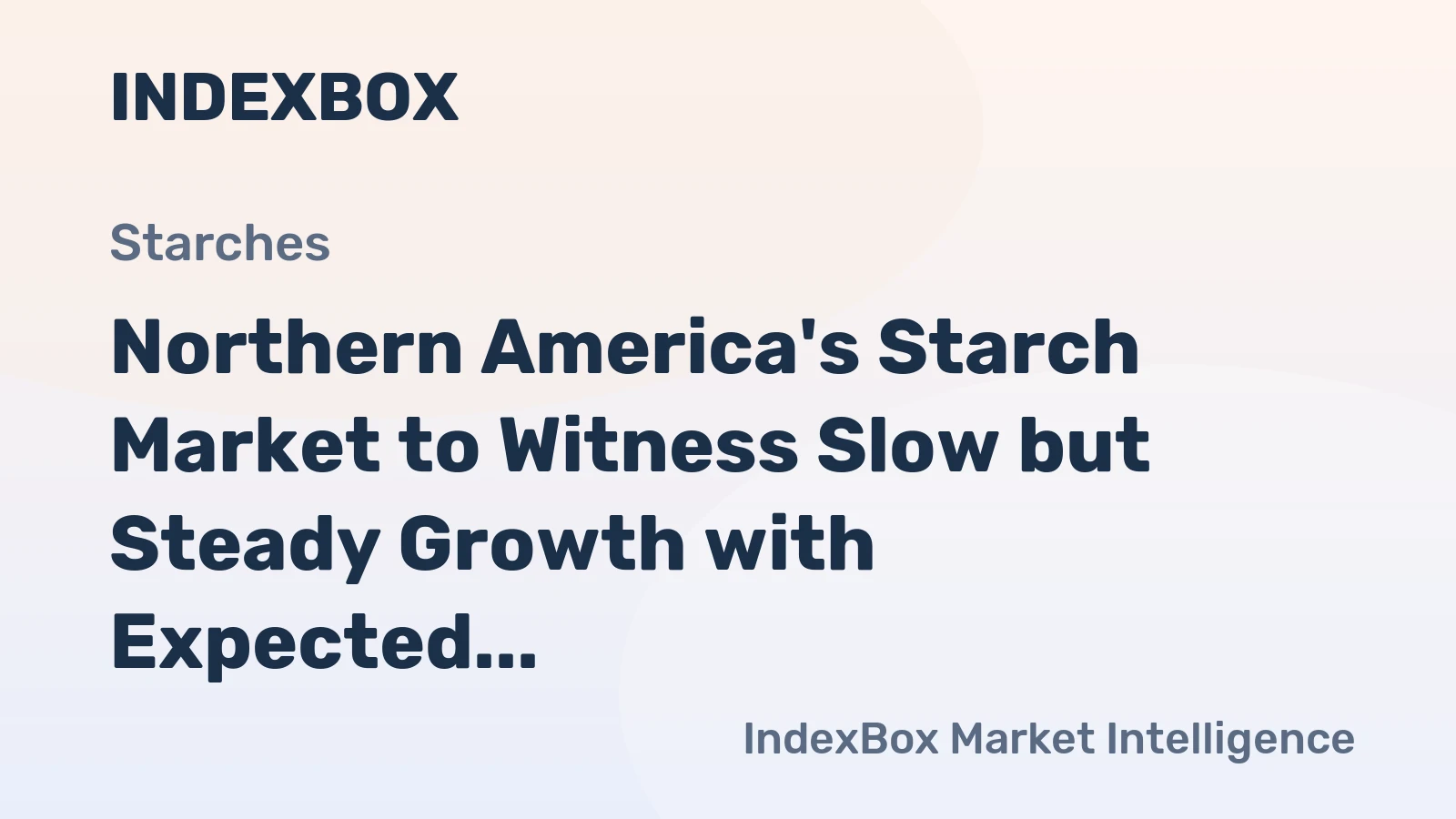 Northern America's Starch Market to Witness Slow but Steady Growth with Expected CAGR of +0.5% by 2035