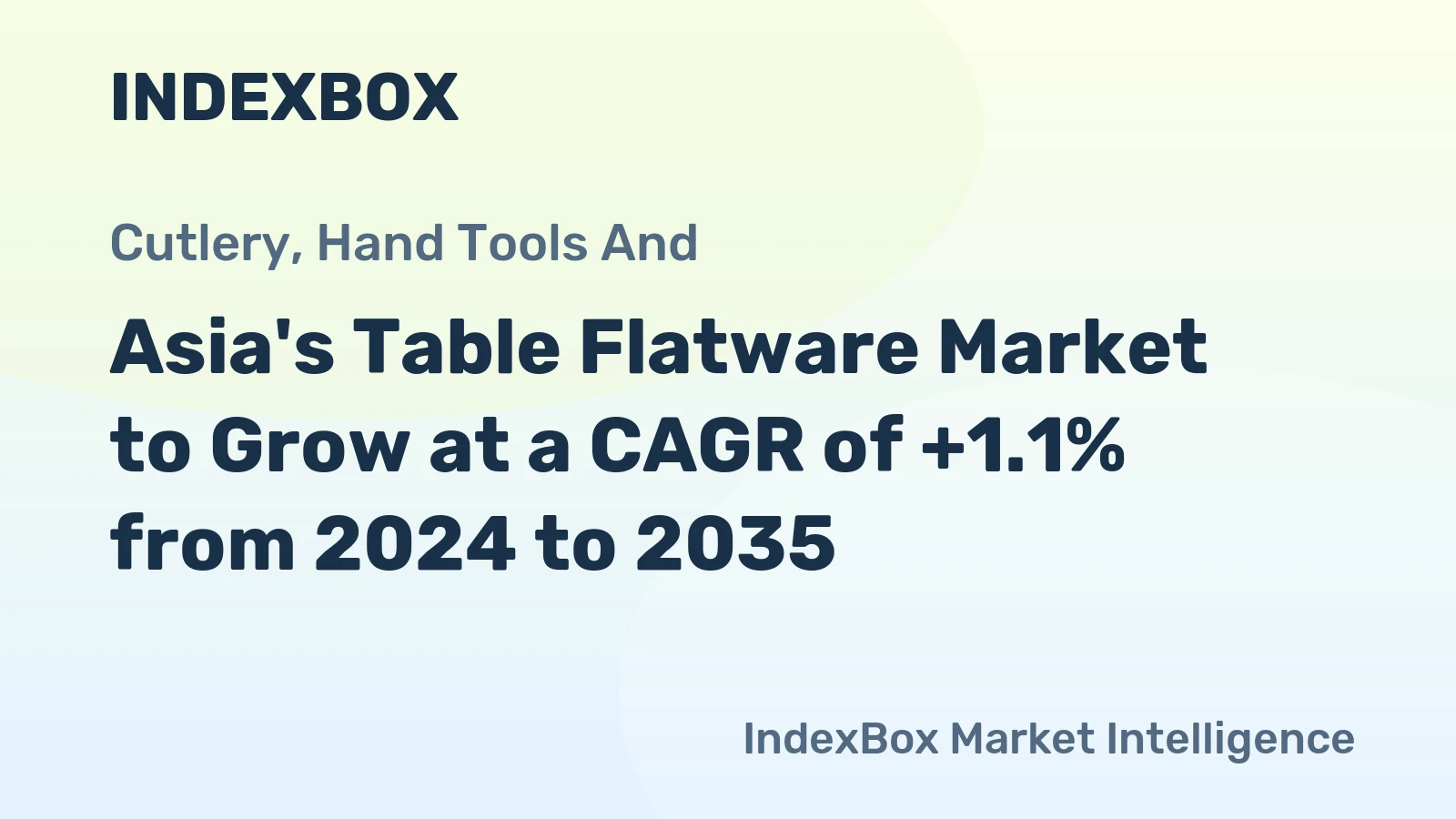 Asia's Table Flatware Market to Grow at a CAGR of +1.1% from 2024 to 2035
